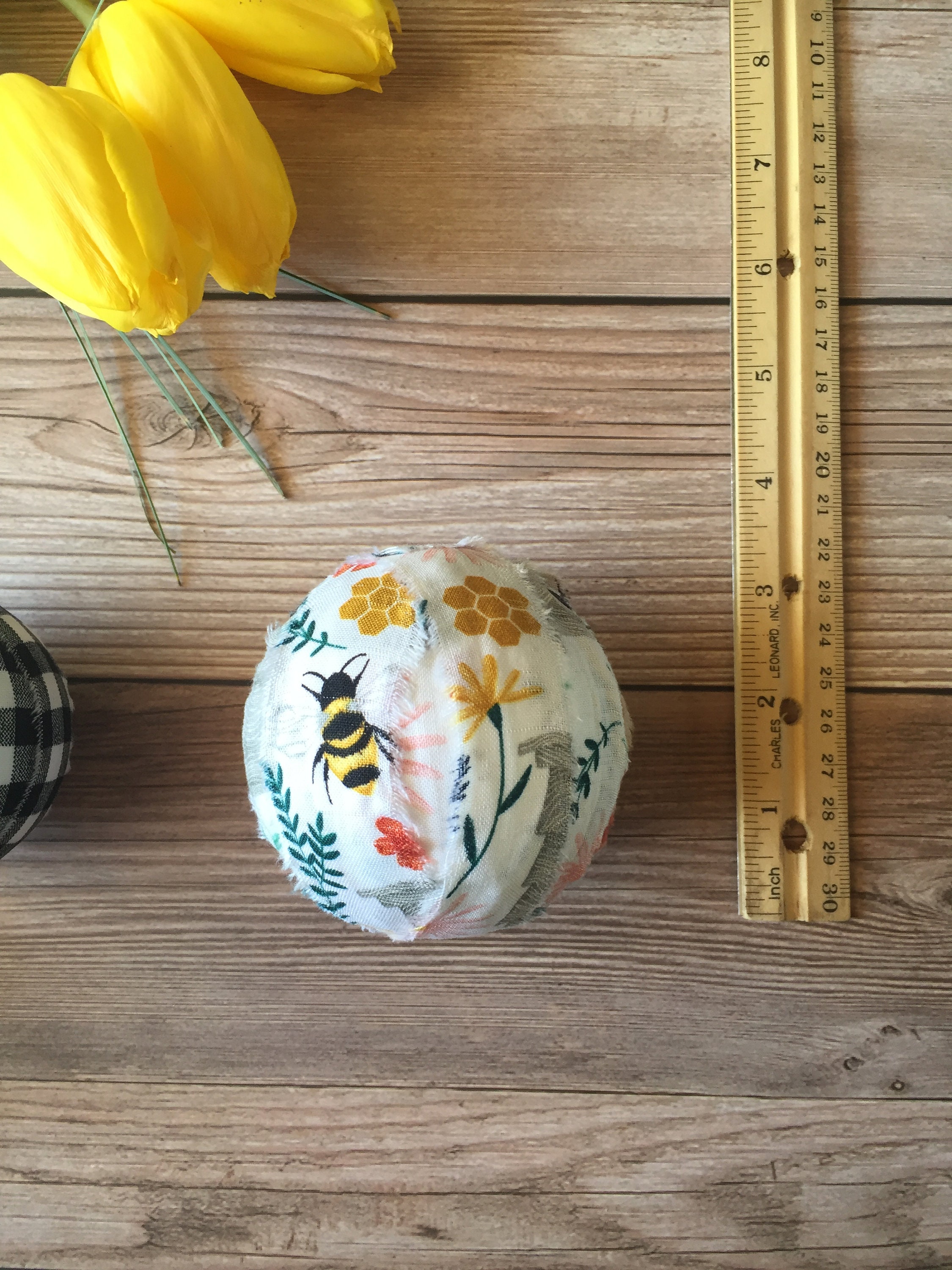 Rustic Bee Rag Balls Honey Bee Home Decor Bee Tiered Tray - Etsy