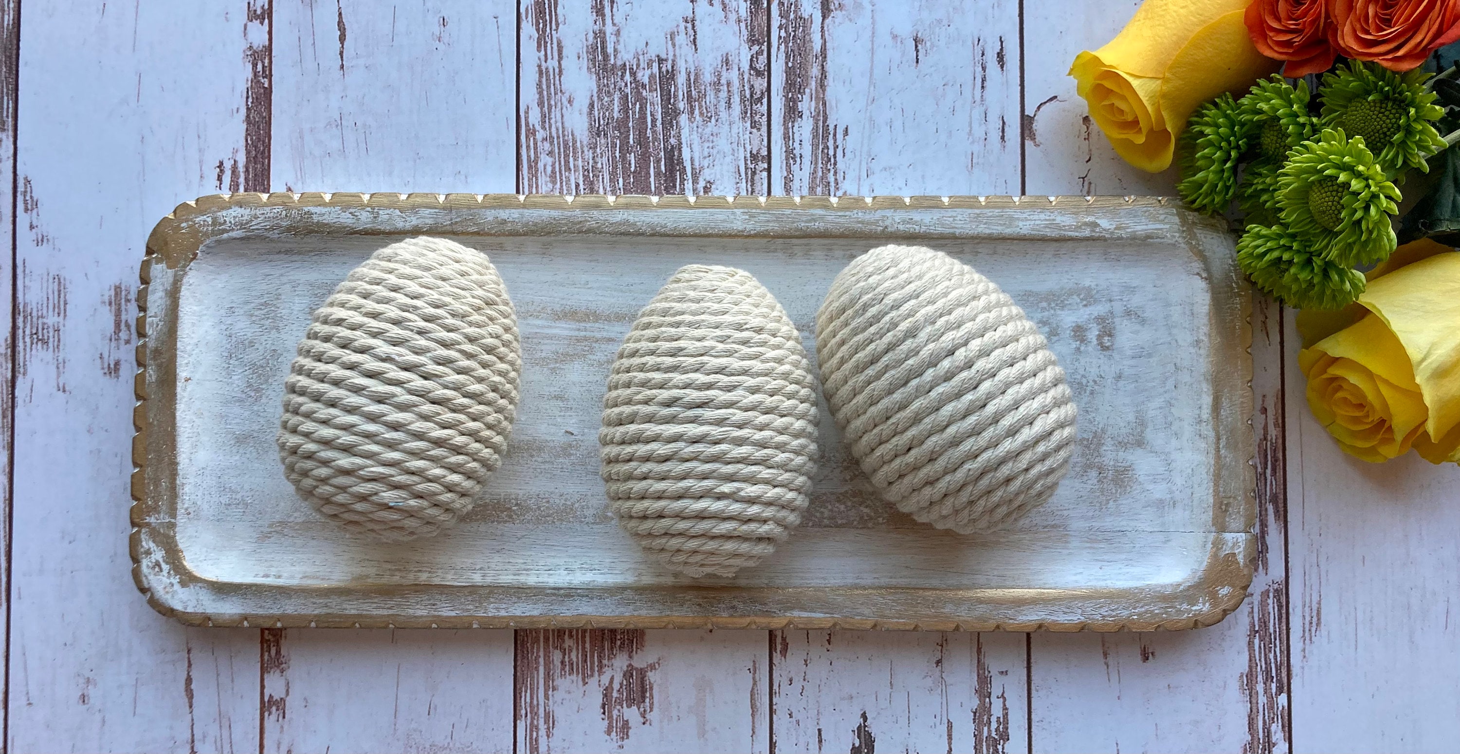 Macrame Eggs Neutral Easter Decor Rustic Easter Eggs - Etsy