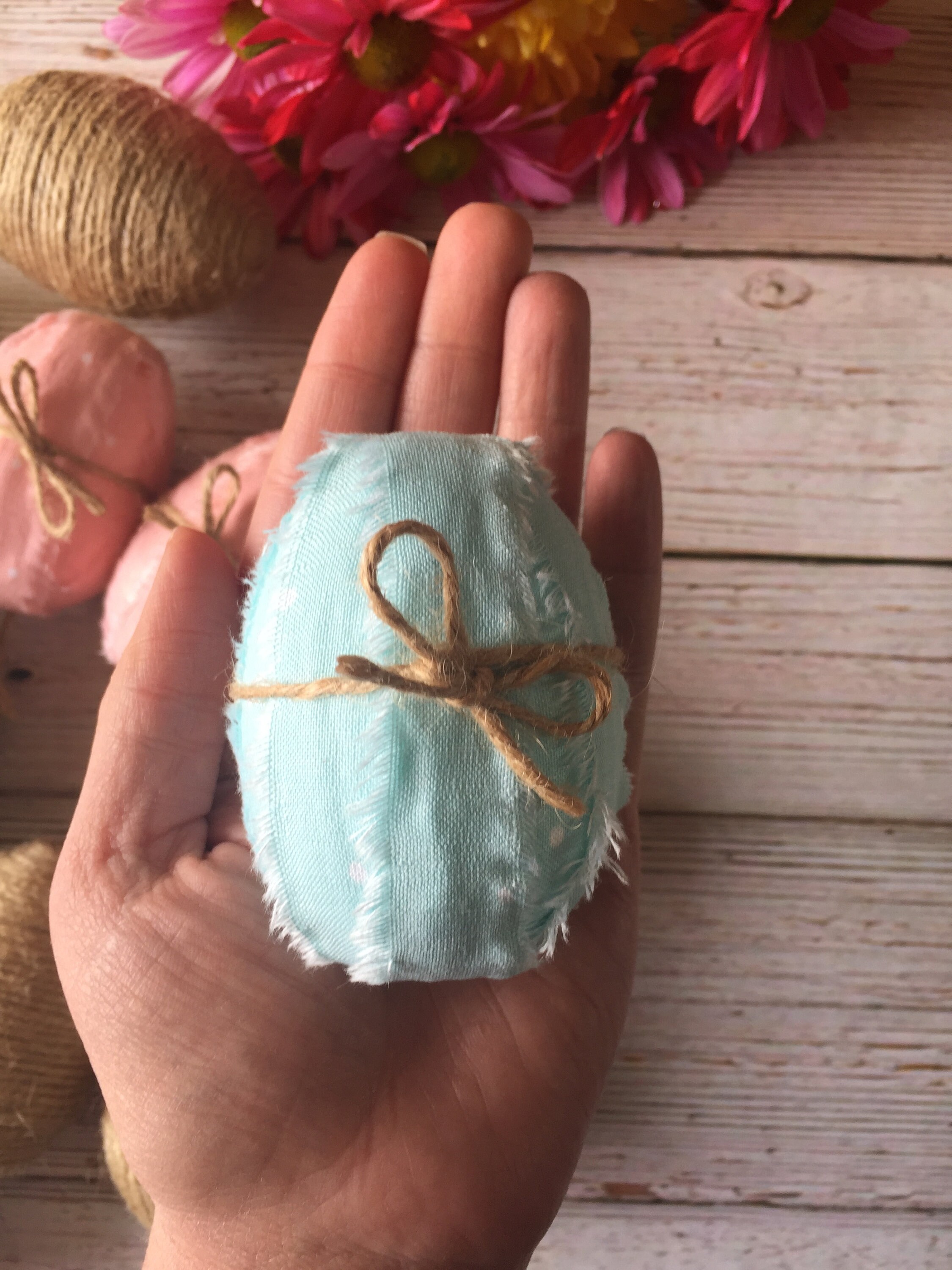 Rustic Rag Egg Farmhouse Pastel Easter Egg Twine Eggs | Etsy