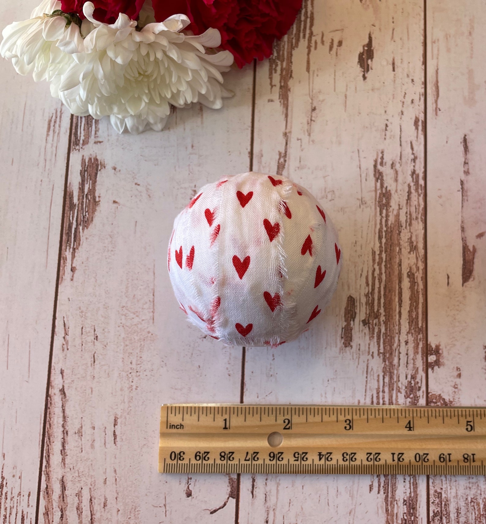 Rustic Buffalo Check Valentine's Day Rag Balls | - Etsy