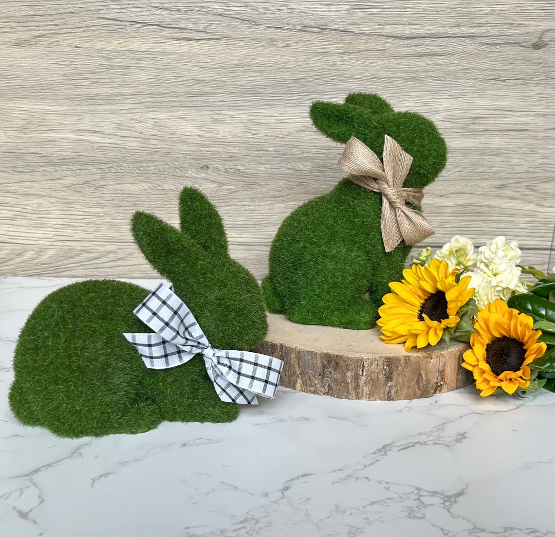 Medium Moss Bunny Spring Tiered Tray Bunny Easter Farmhouse Decor - Etsy