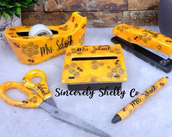 Honey Bee Office Desk Set - Etsy