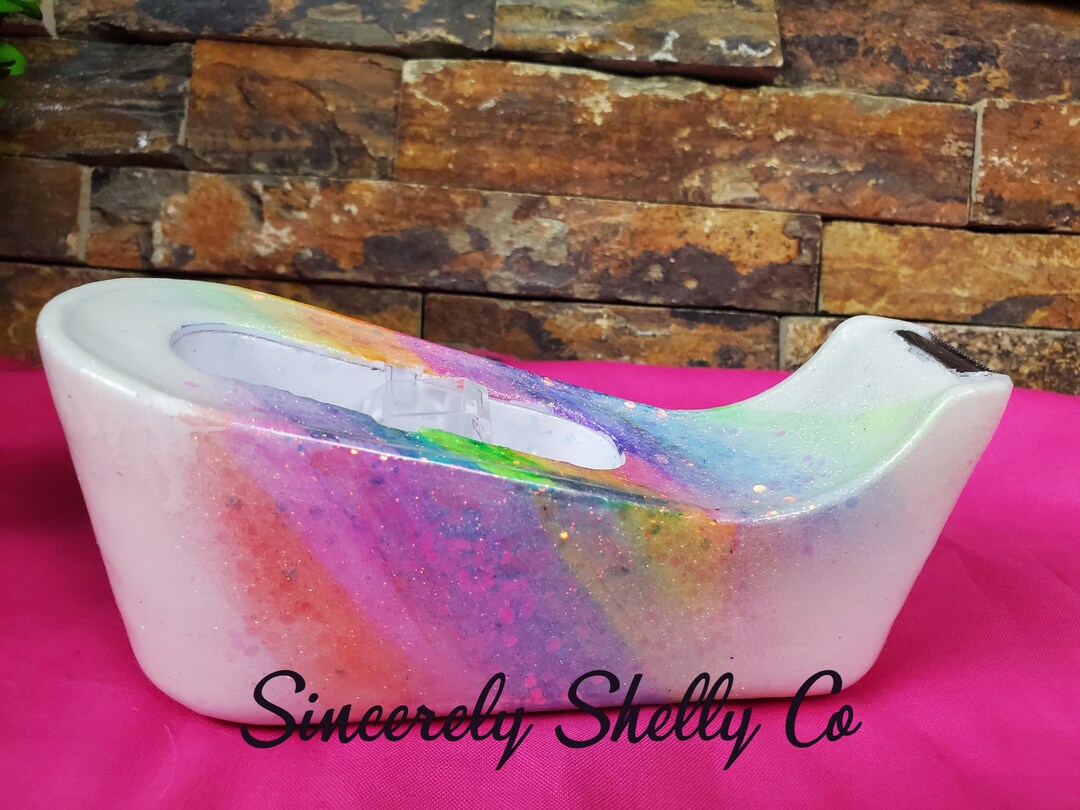 Rainbow Burst Tape Dispenser – Glitter Tape Dispenser – Custom ...