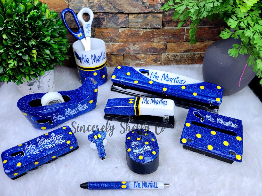 Donald Desk Set, Duck Stapler, Personalize Desk Set, Office Supply ...