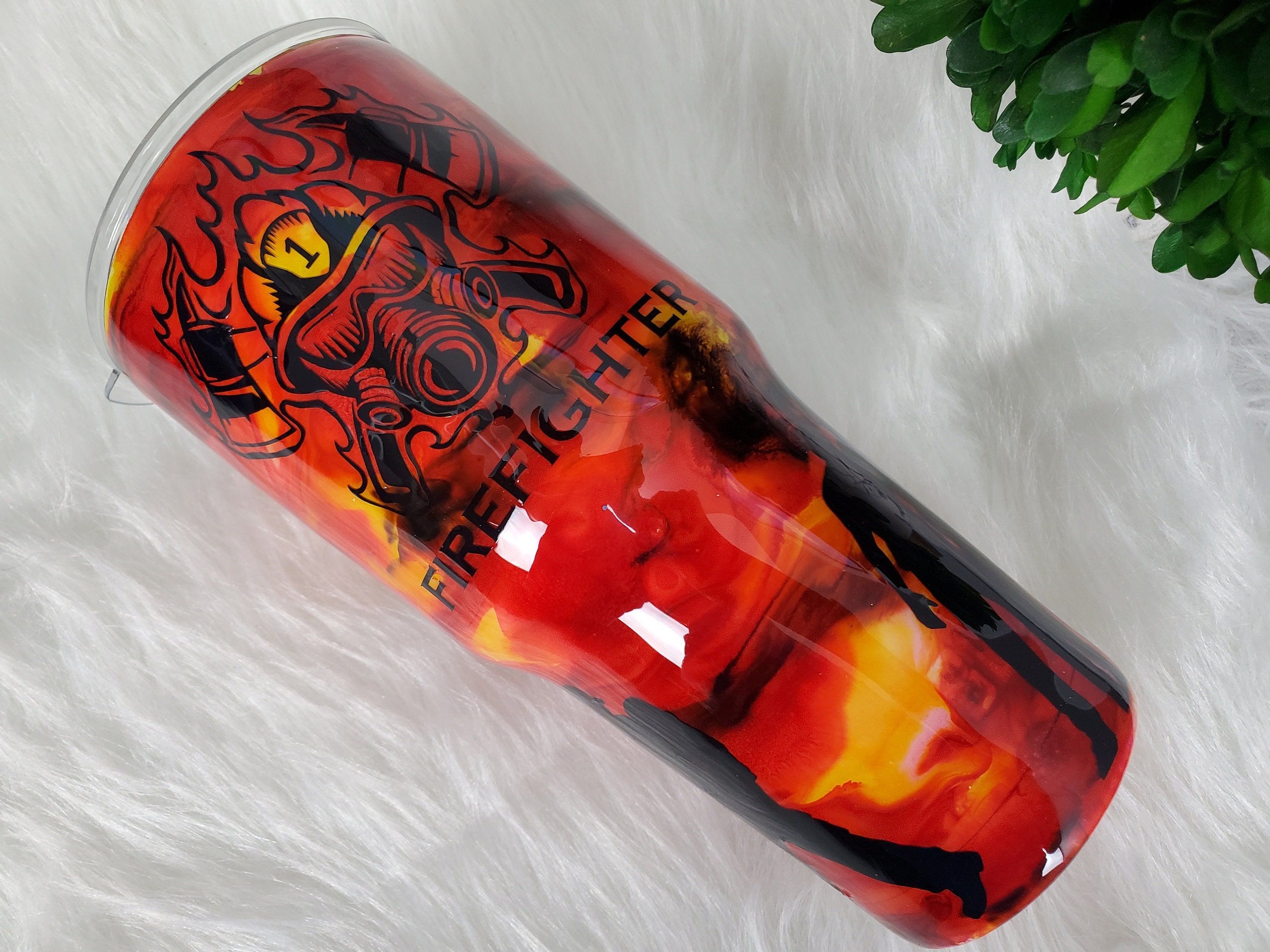 Firefighter Tumbler Firefighter Cup Fireman Cup Fire - Etsy