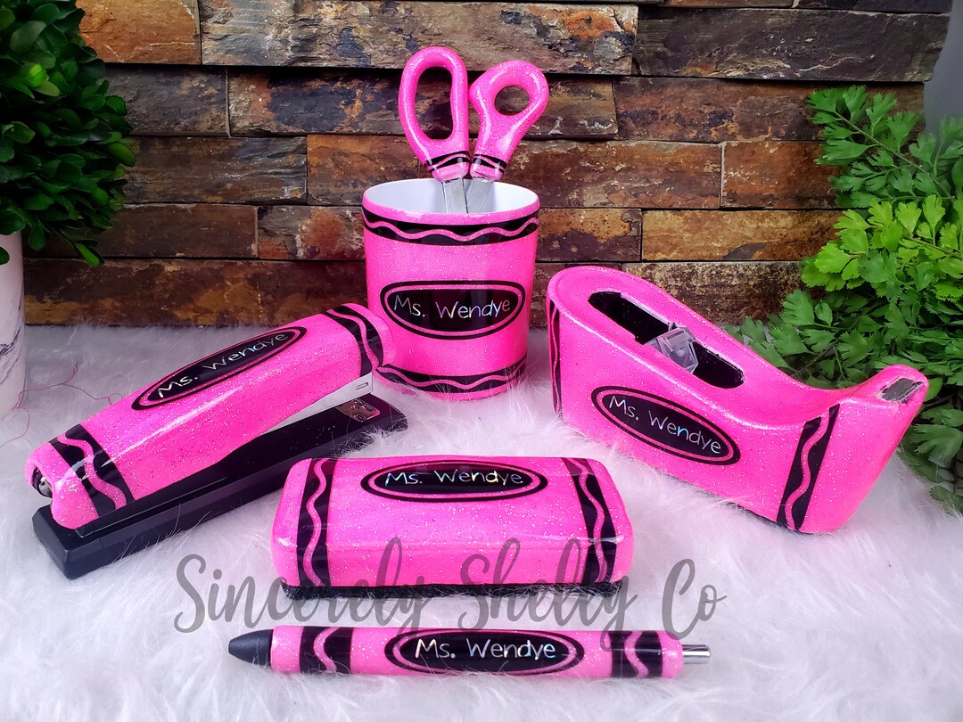 Color Desk Set, Color Pen, Teacher Supplies, Teacher Desk Set, Office ...