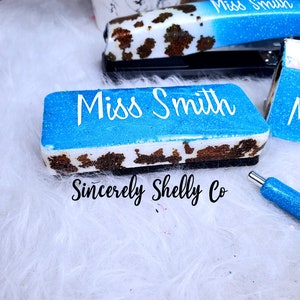 Cowhide Desk Set Cow Print Stapler Teacher Supply Teacher - Etsy