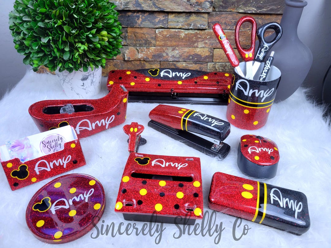 Mickey Office Set, Personalized Desk Supply, Office Supply, Mickey ...