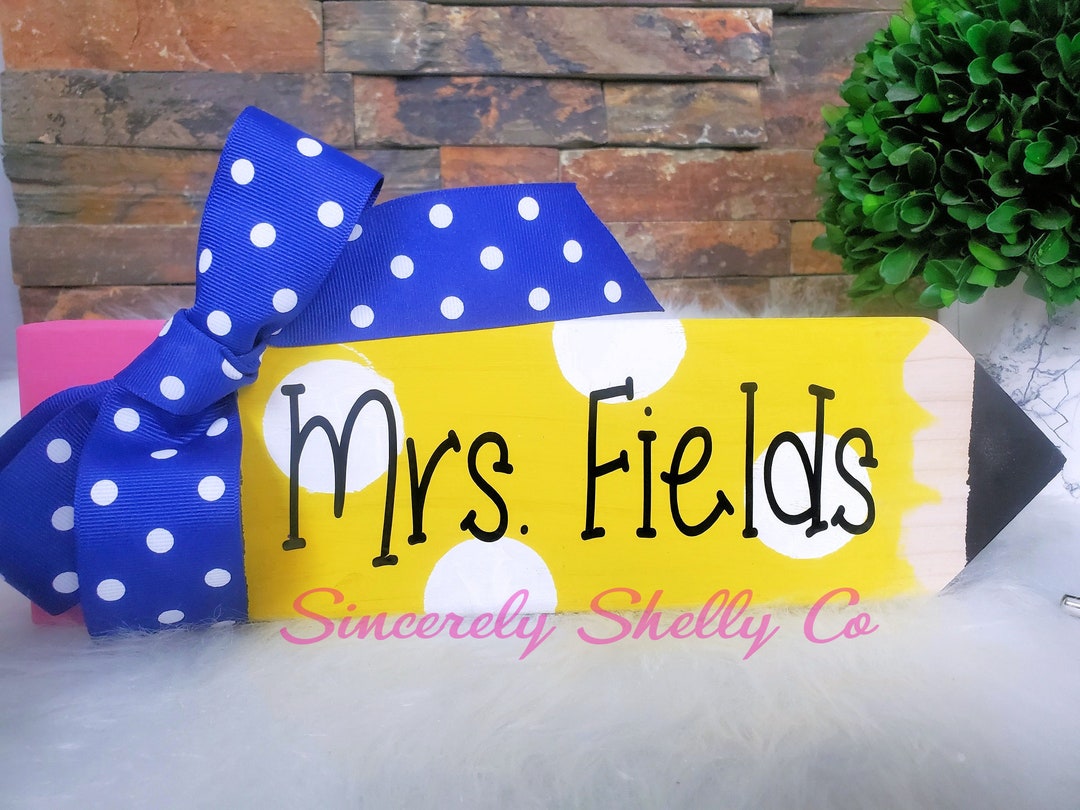 Pencil Sign, Teacher Sign, Teacher Desk Sign, School Sign, Teacher ...