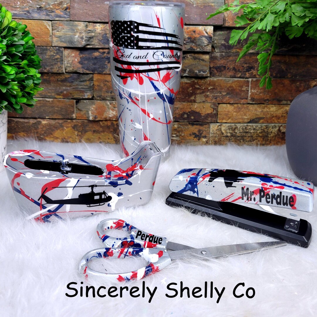 Military Desk Set, Patriotic Stapler, Flag Stapler, Office Supply ...