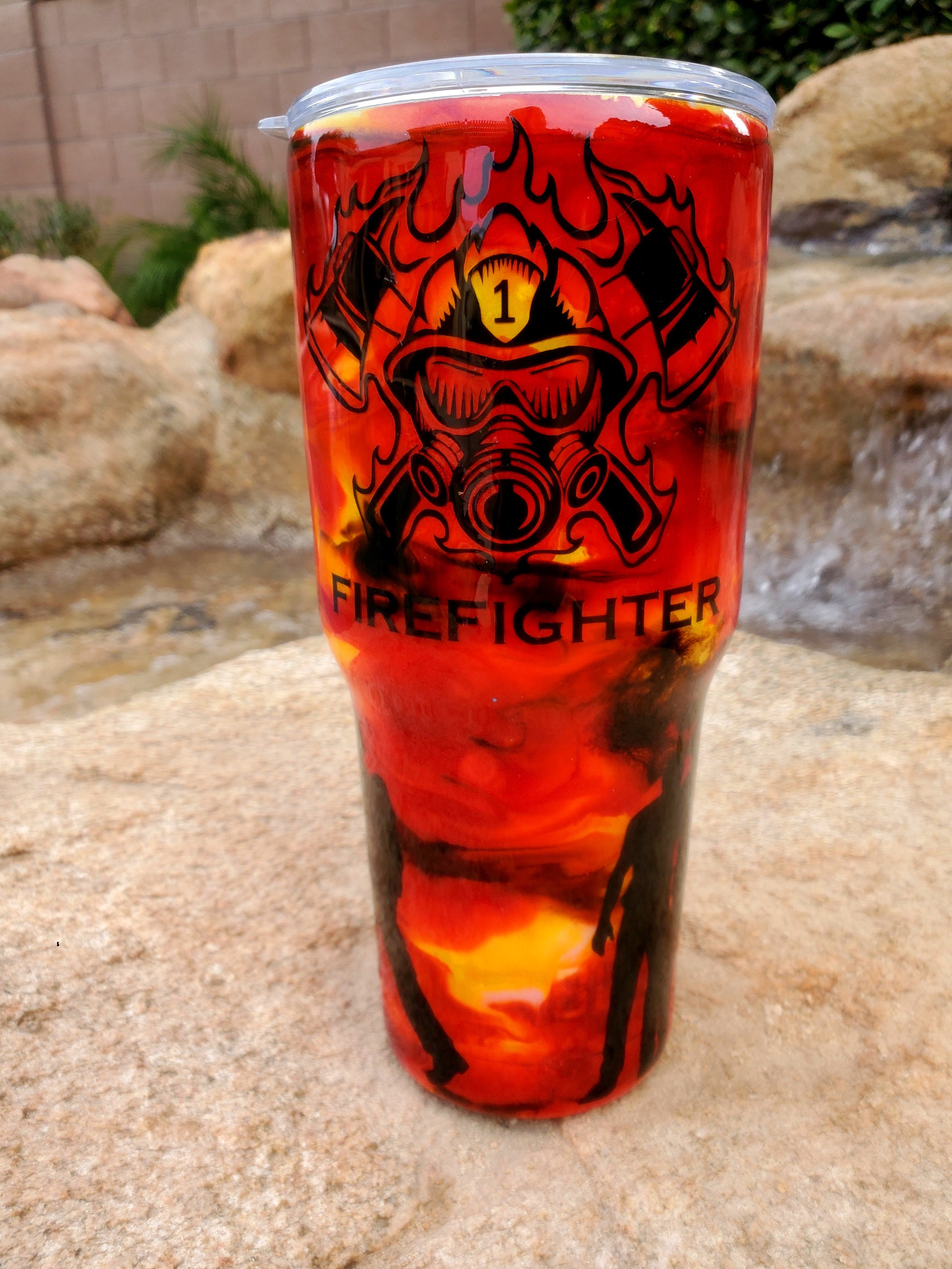 Firefighter Tumbler Firefighter Cup Fireman Cup Fire | Etsy