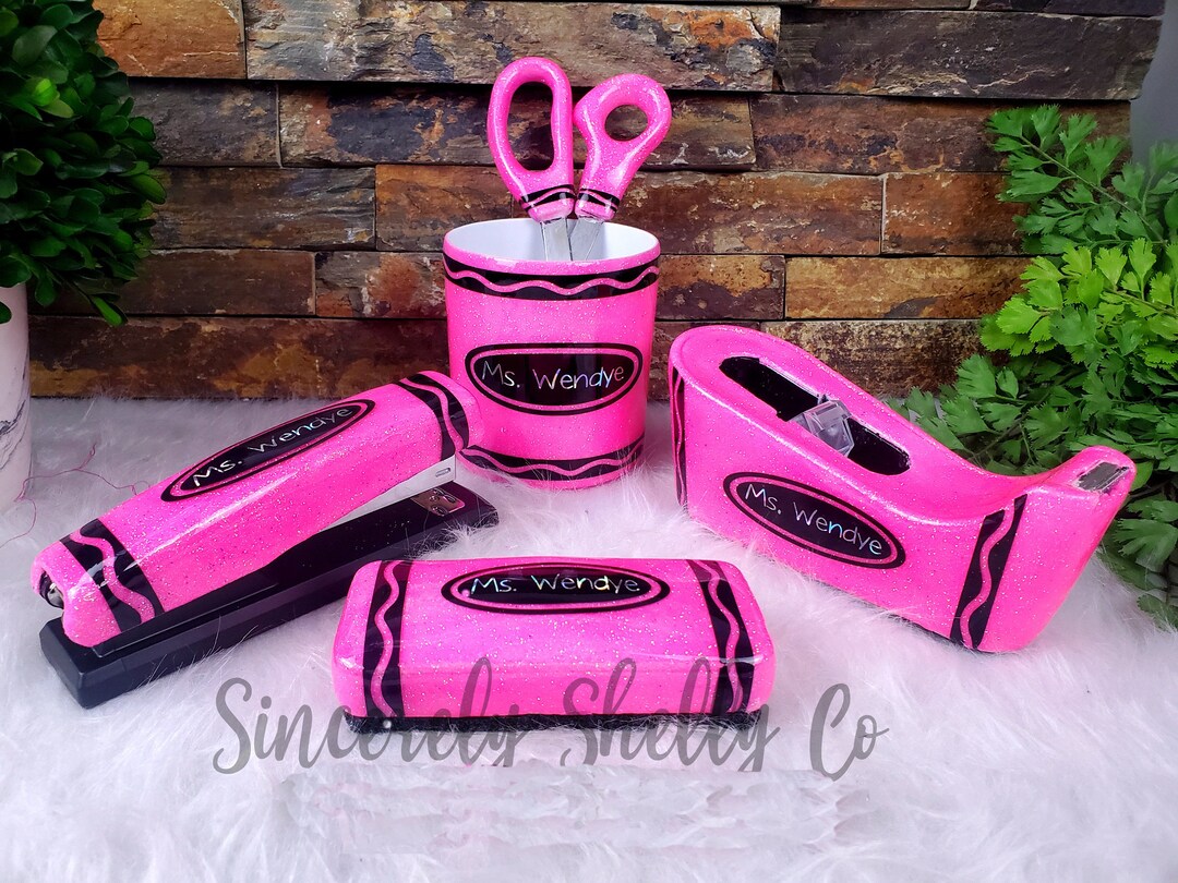 Color Desk Set Color Pen Teacher Supplies Teacher Desk Set - Etsy