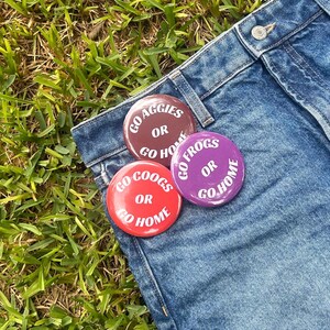 Go Team or Go Home Button | Tailgate Button | Gameday Button | Gameday ...