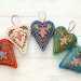 Embroidered Felt Heart Ornament - Etsy