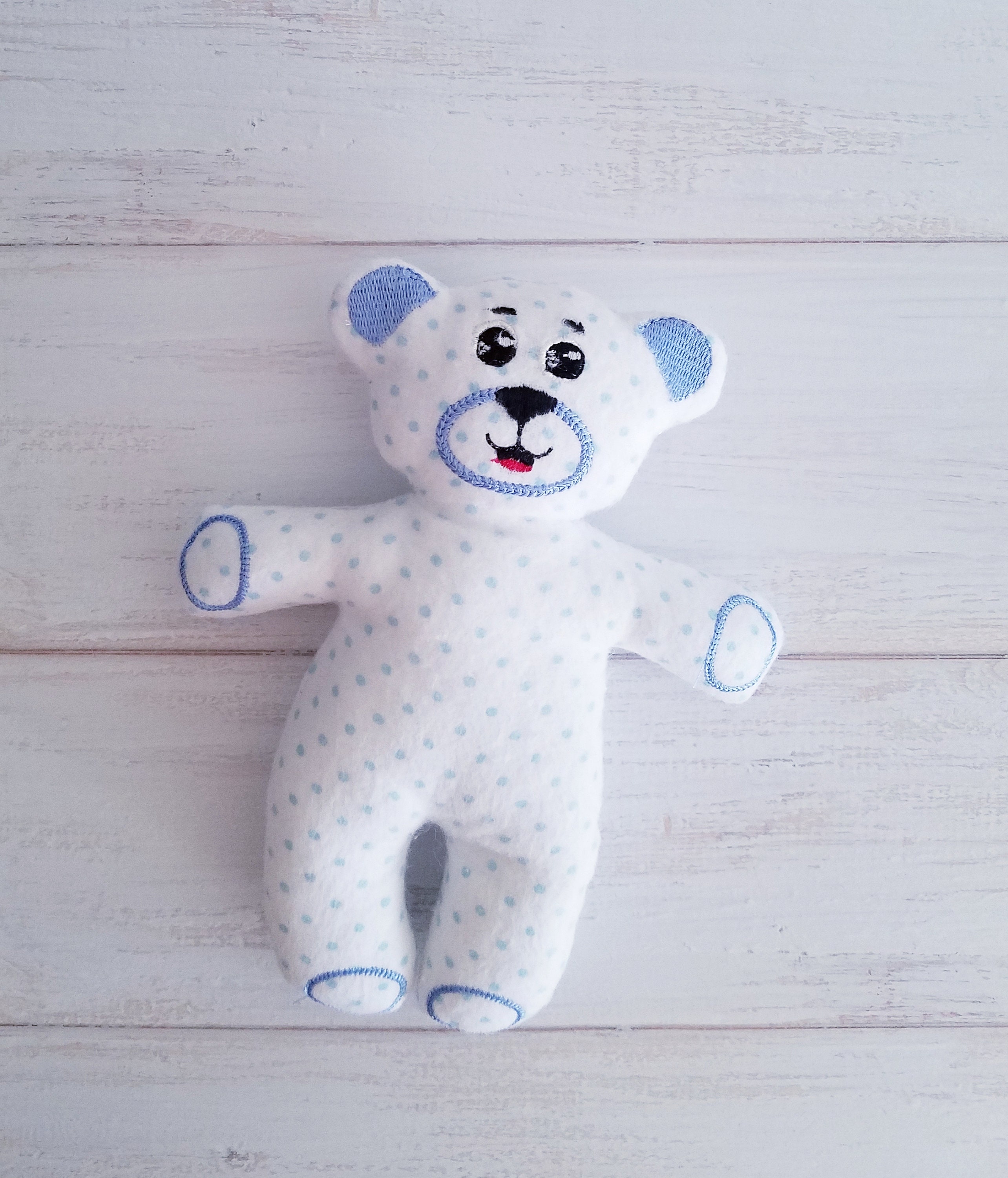 Personalized My First Embroidered Teddy Bear - Etsy UK