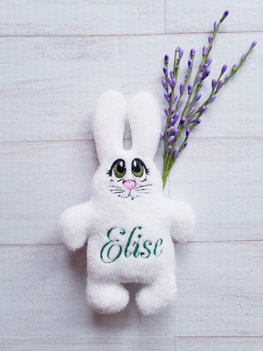 Personalised Plush Soft Toy Bunny With Name - Etsy
