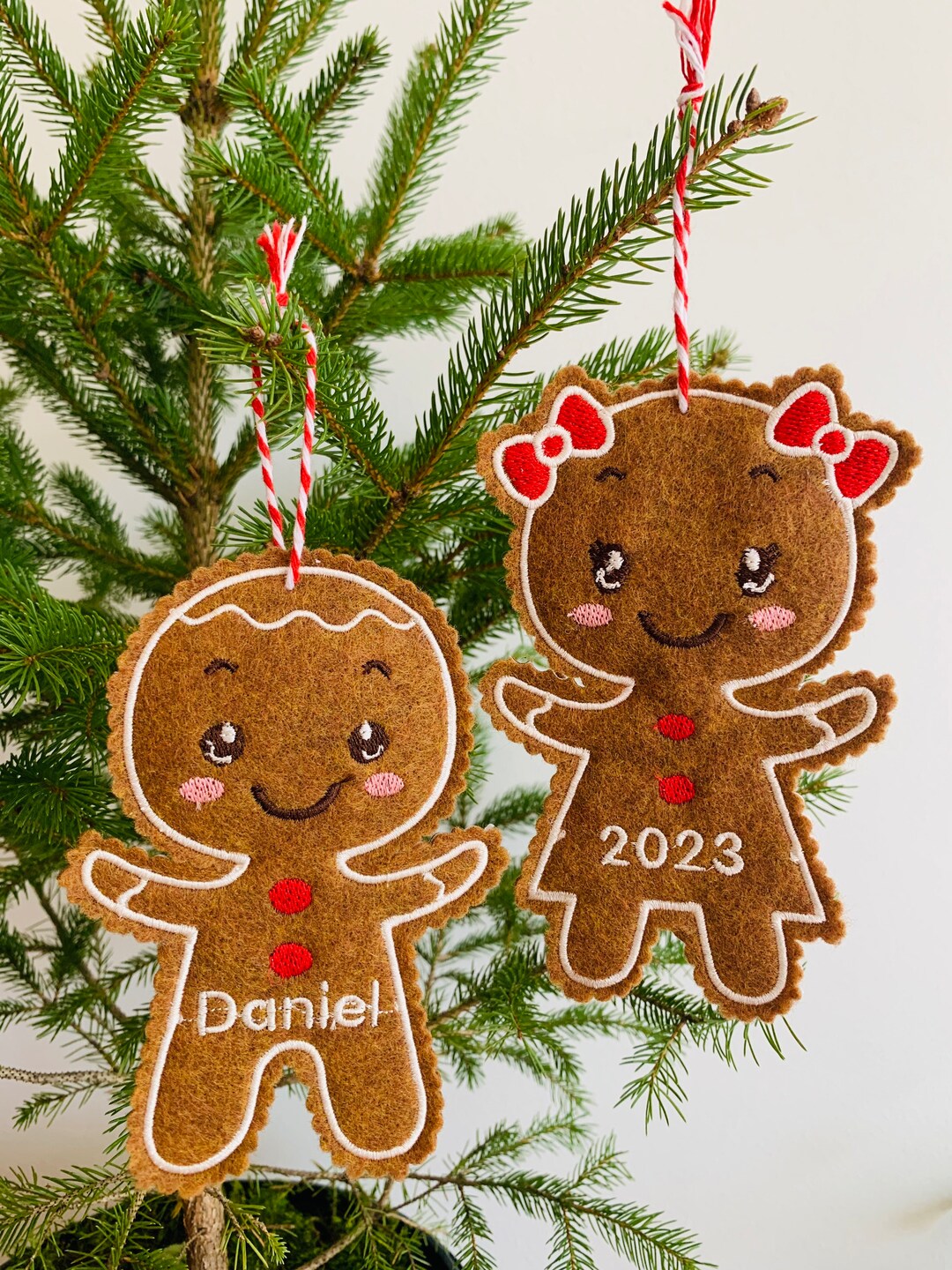 Embroidered Ornaments Gingerbread Cookies - Etsy