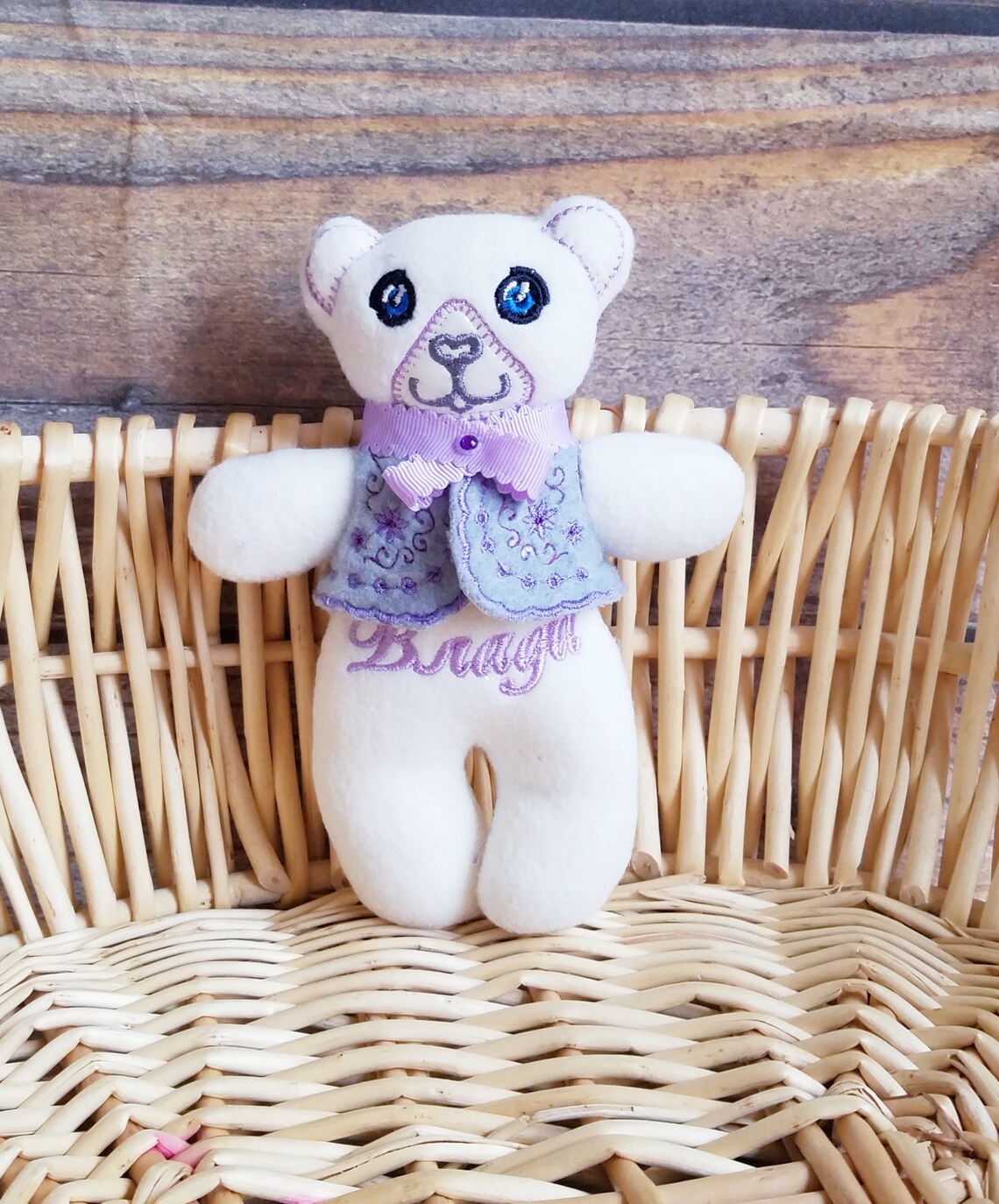 Personalized embroidered soft teddy bear gift | Etsy