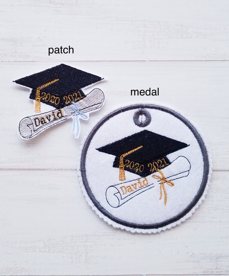 Embroidered Personalized Graduation Patch and Medal Gift - Etsy
