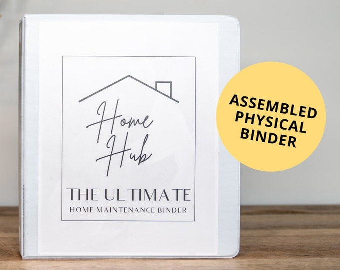The Ultimate Home Maintenance Binder Assembled, Physical Copy Stay ...