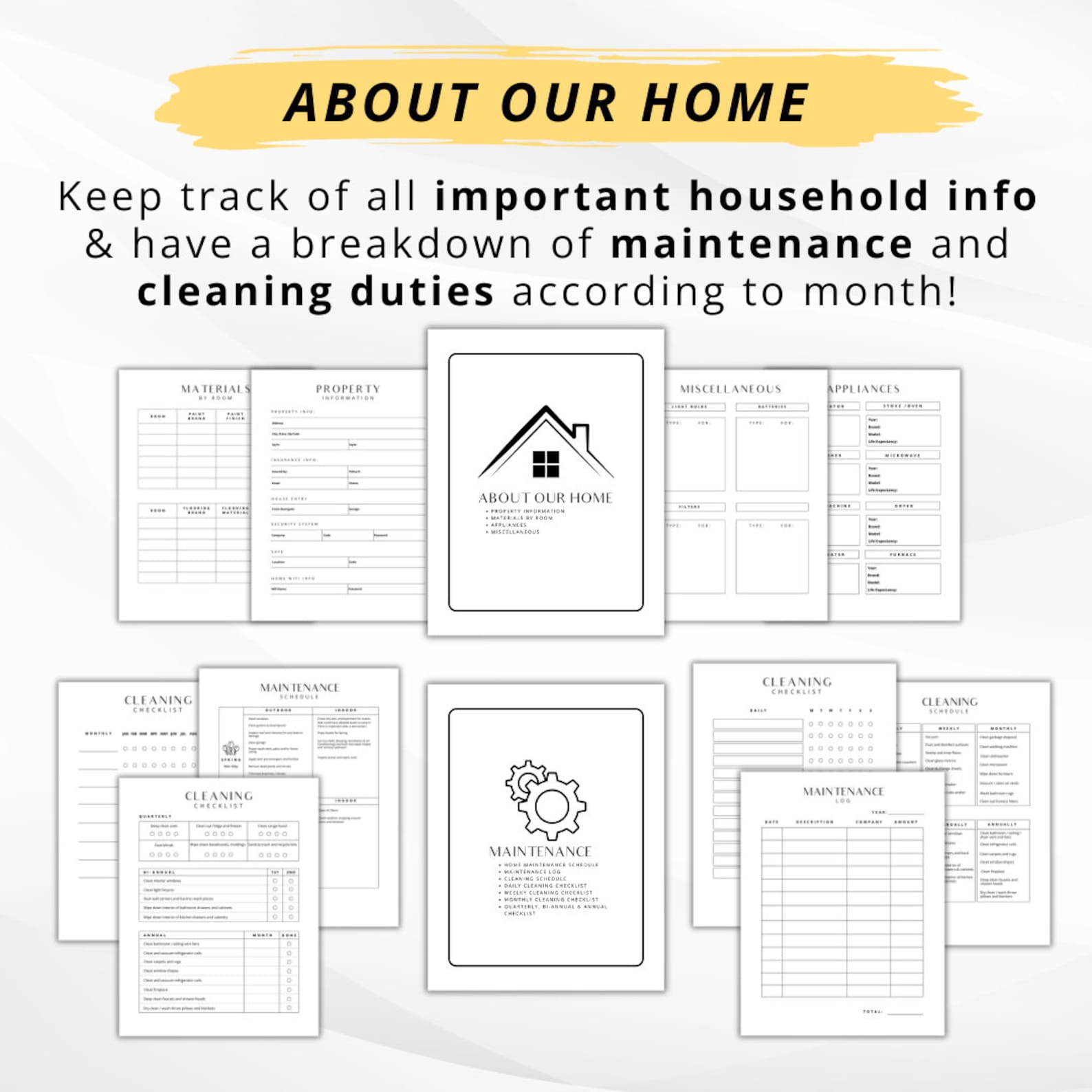 The Ultimate Home Maintenance Binder – Digital & Editable Download ...