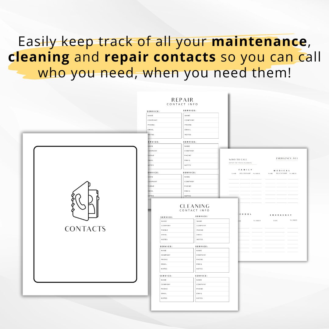 The Ultimate Home Maintenance Binder – Digital & Editable Download ...