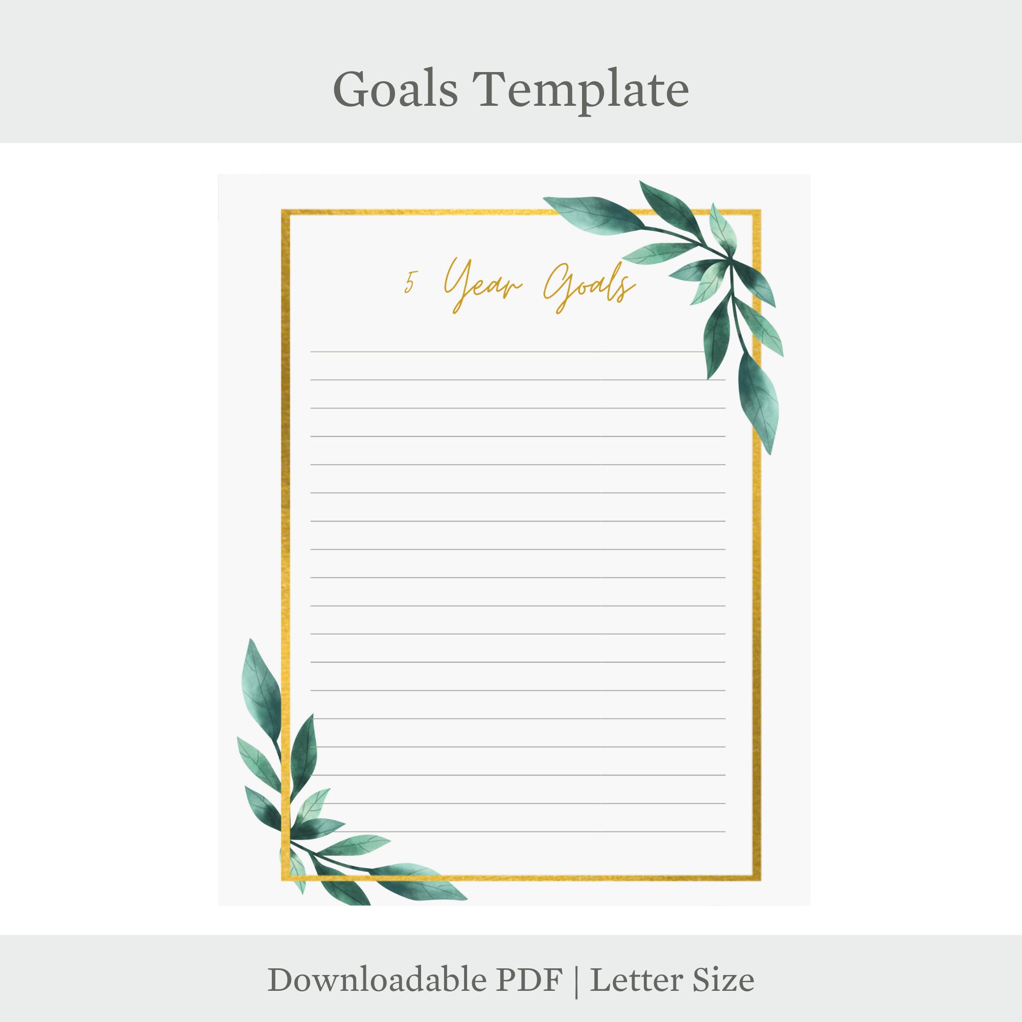 Goals Template PRINTABLE Goal Planning Kit Goal Worksheet - Etsy