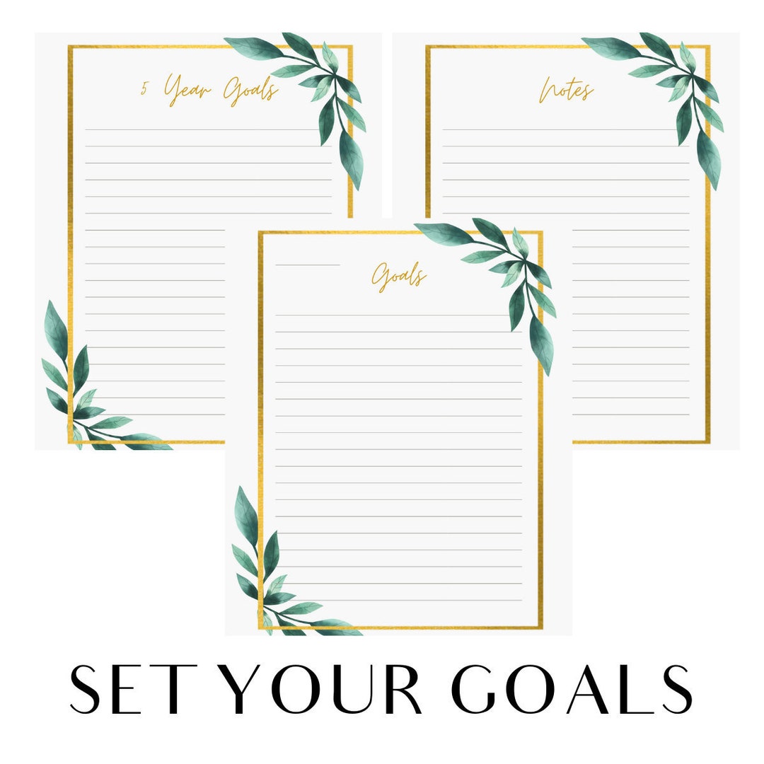Goals Template PRINTABLE Goal Planning Kit Goal Worksheet - Etsy