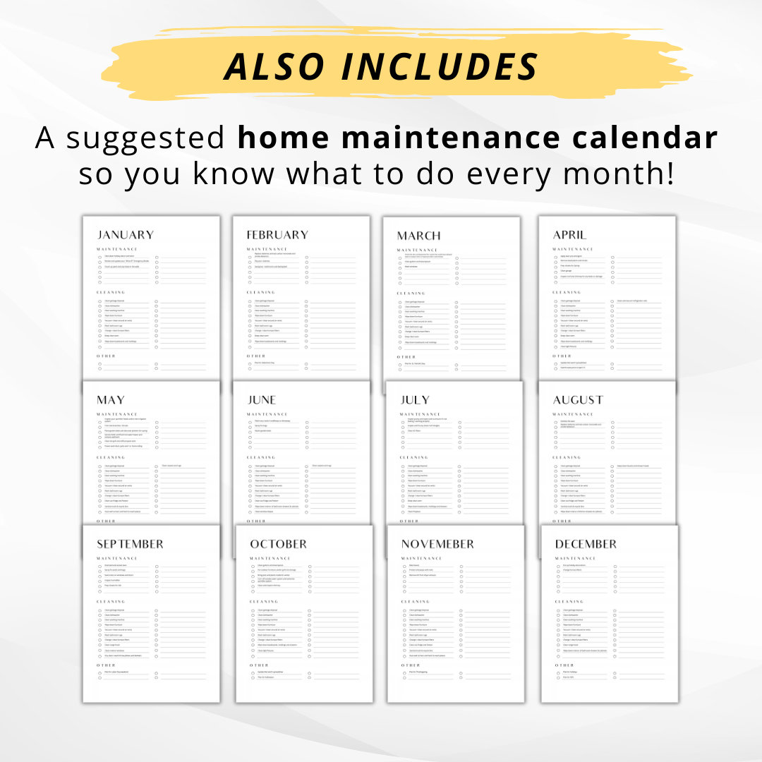 The Ultimate Home Maintenance Binder – Digital & Editable Download ...