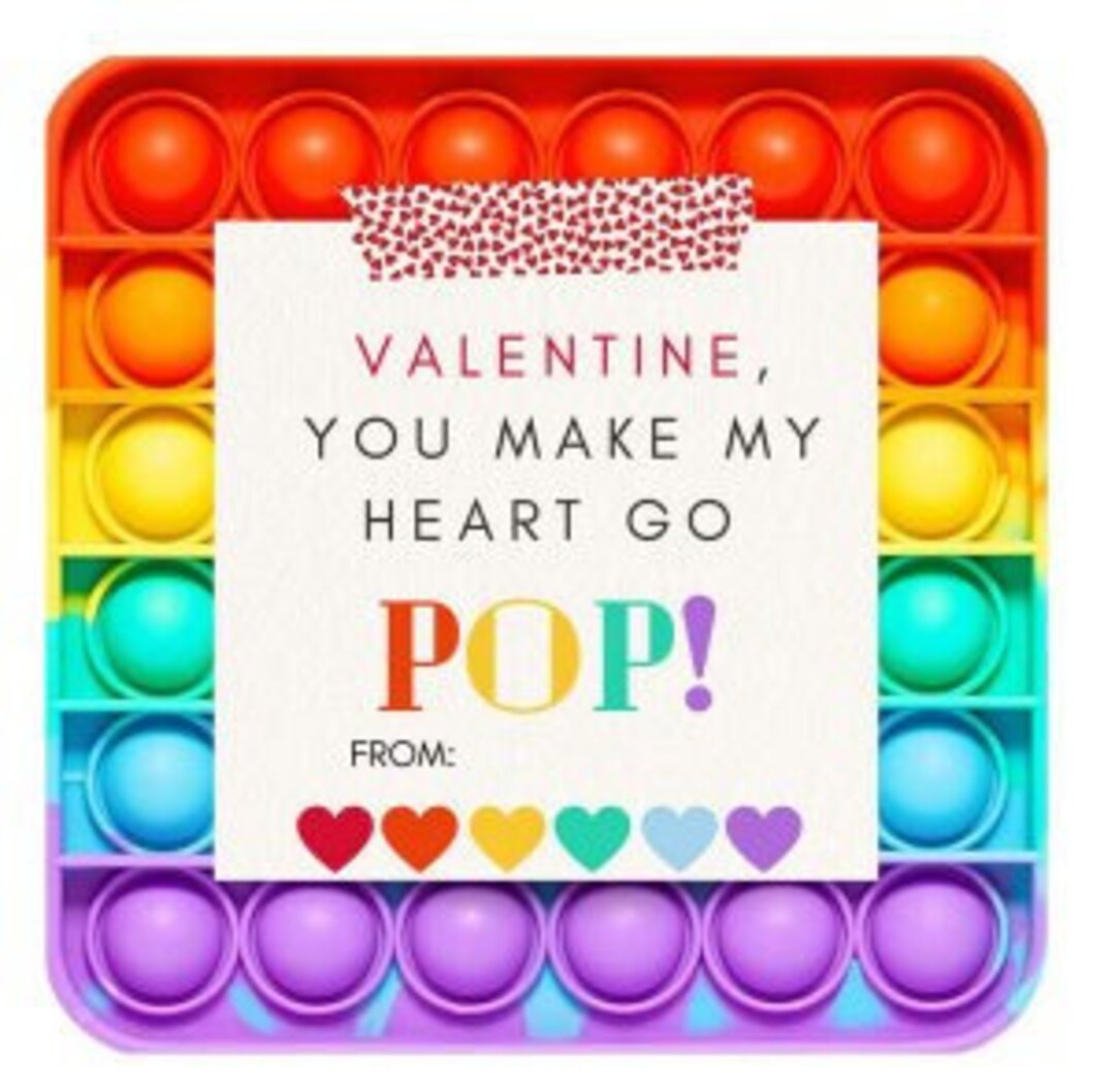 POP IT Valentine 9 per Sheet - Etsy