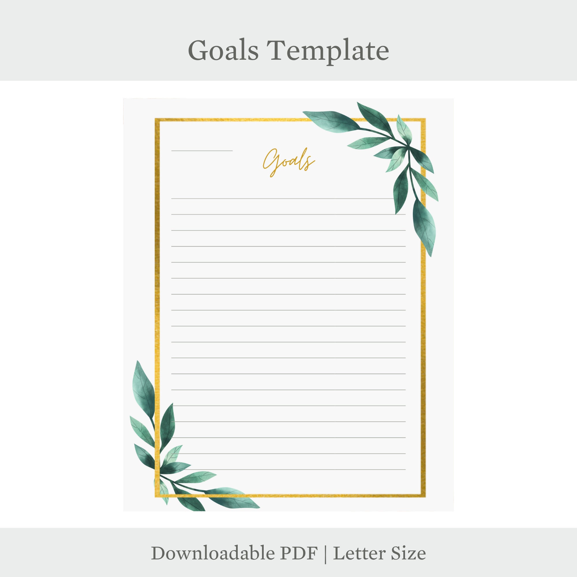 Goals Template PRINTABLE Goal Planning Kit Goal Worksheet - Etsy