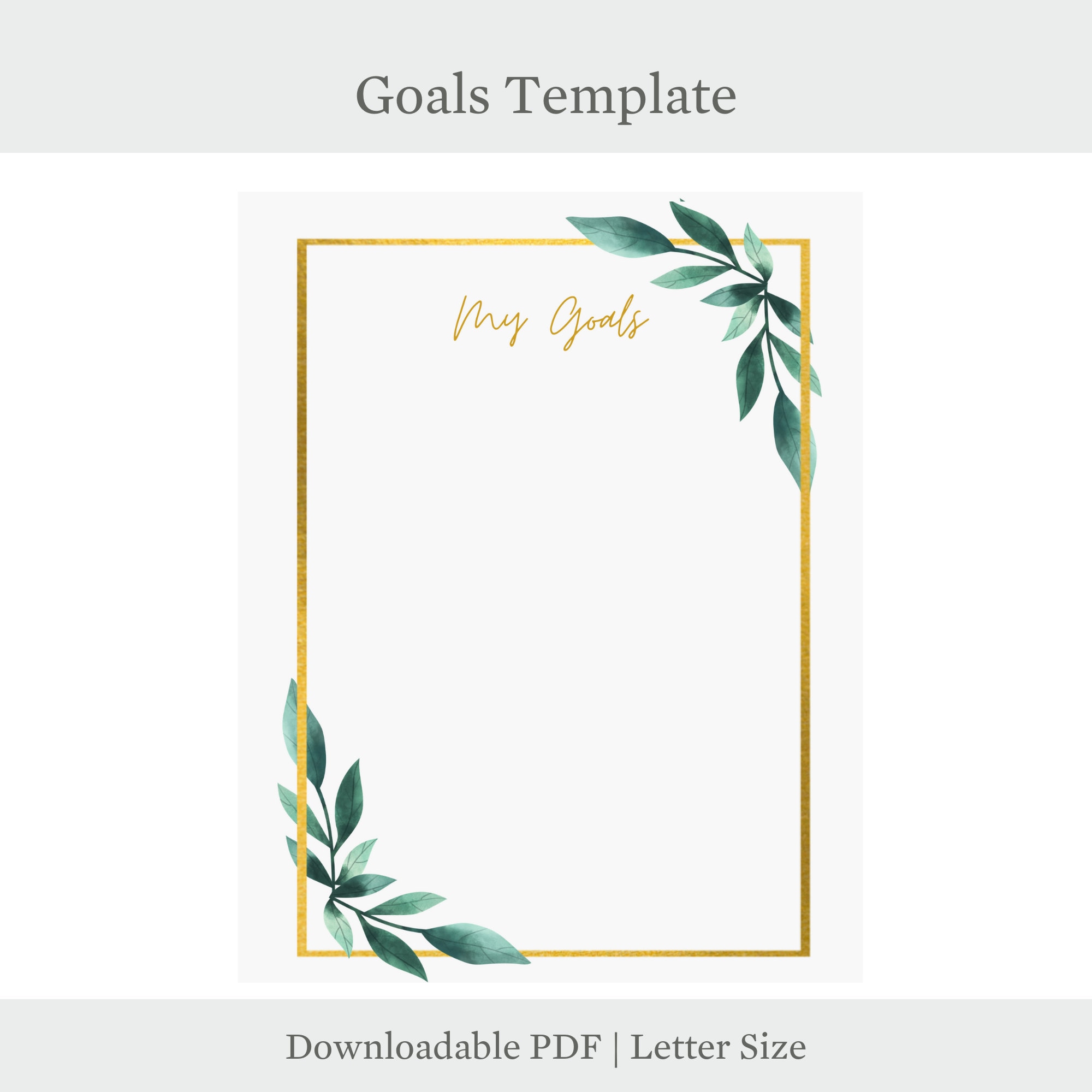 Goals Template PRINTABLE Goal Planning Kit Goal Worksheet - Etsy