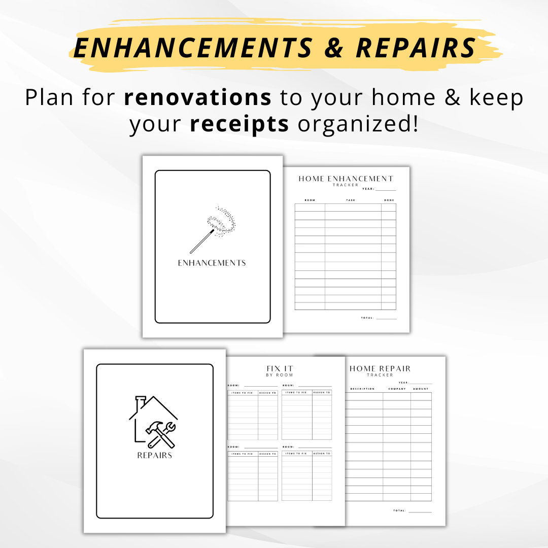 The Ultimate Home Maintenance Binder – Digital & Editable Download | Stay Organized and Prepared ...