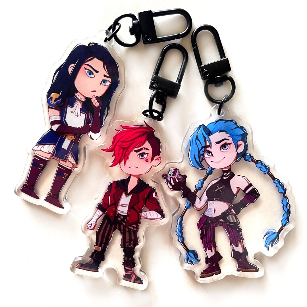 Arcane Acrylic Keychains League of Legends Keychains Jinx Keychains Vi ...
