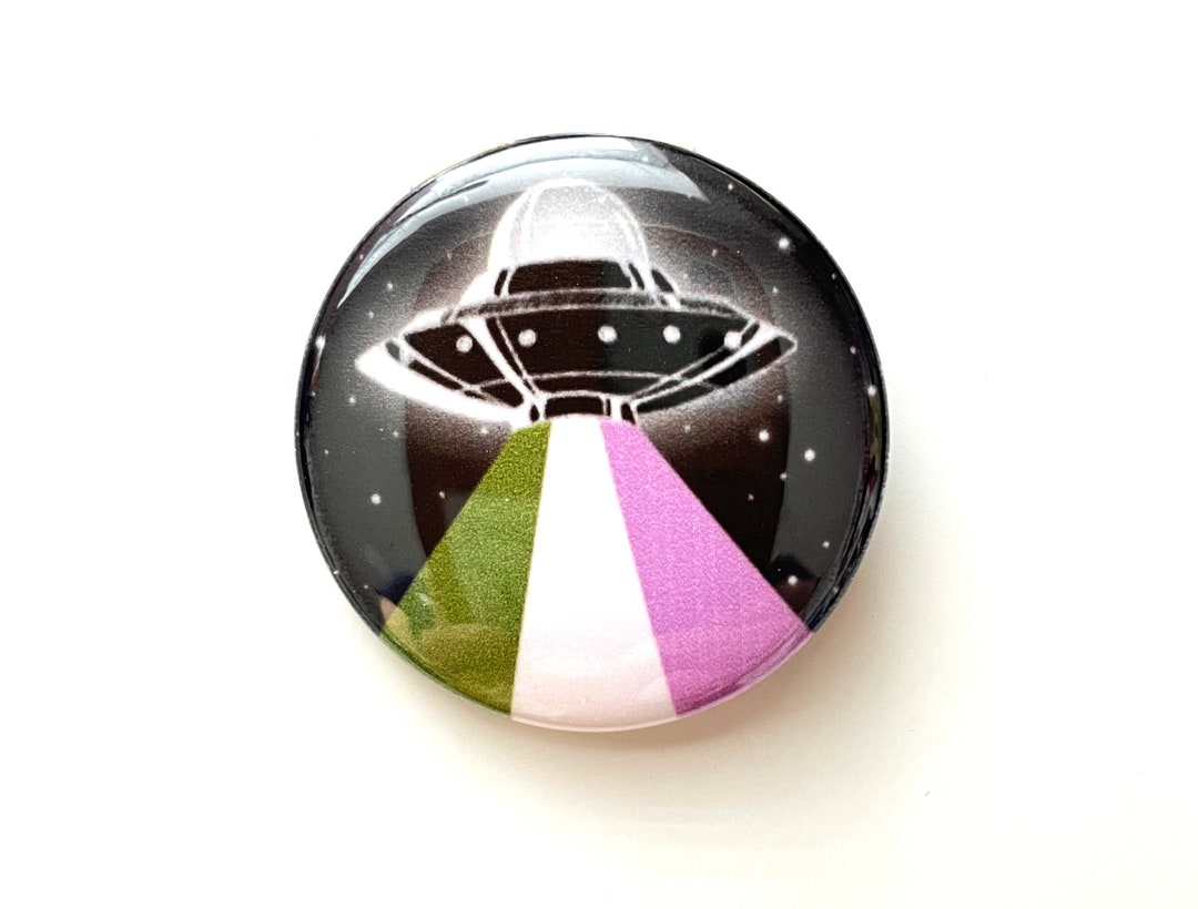 UFO Genderqueer Pride Button Pride Pin LGBTQIA Pride UFO - Etsy