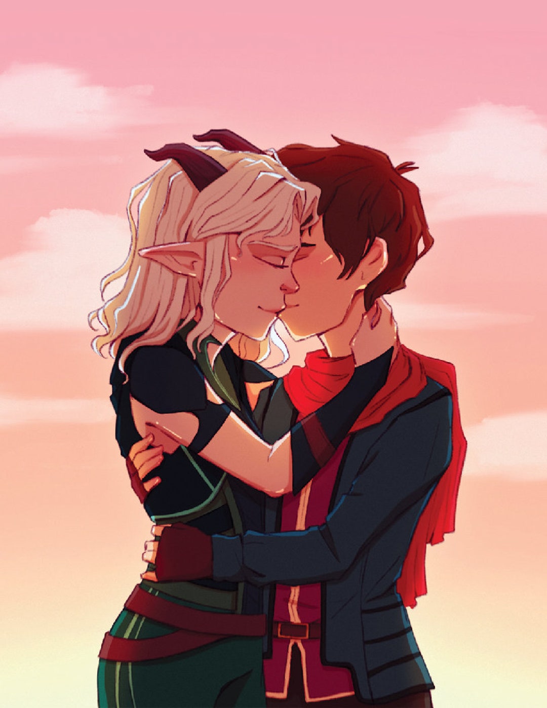 The Dragon Prince Rayla and Callum Rayllum Fanart TDP Art - Etsy