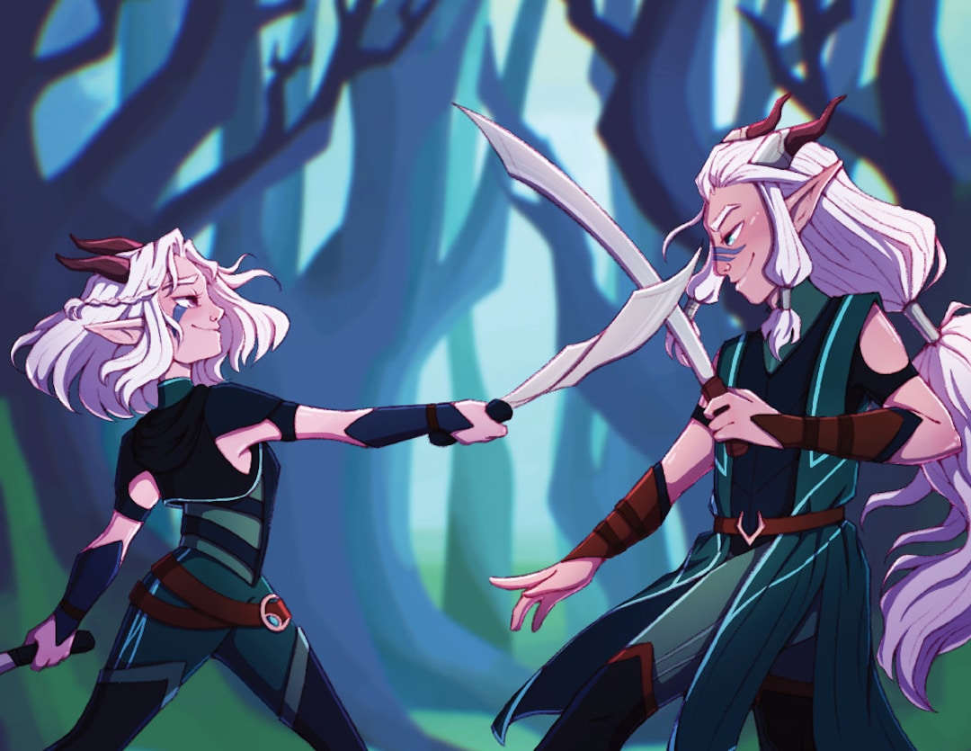 The Dragon Prince Rayla and Runaan Moonshadow Elves TDP Fanart TDP Art ...