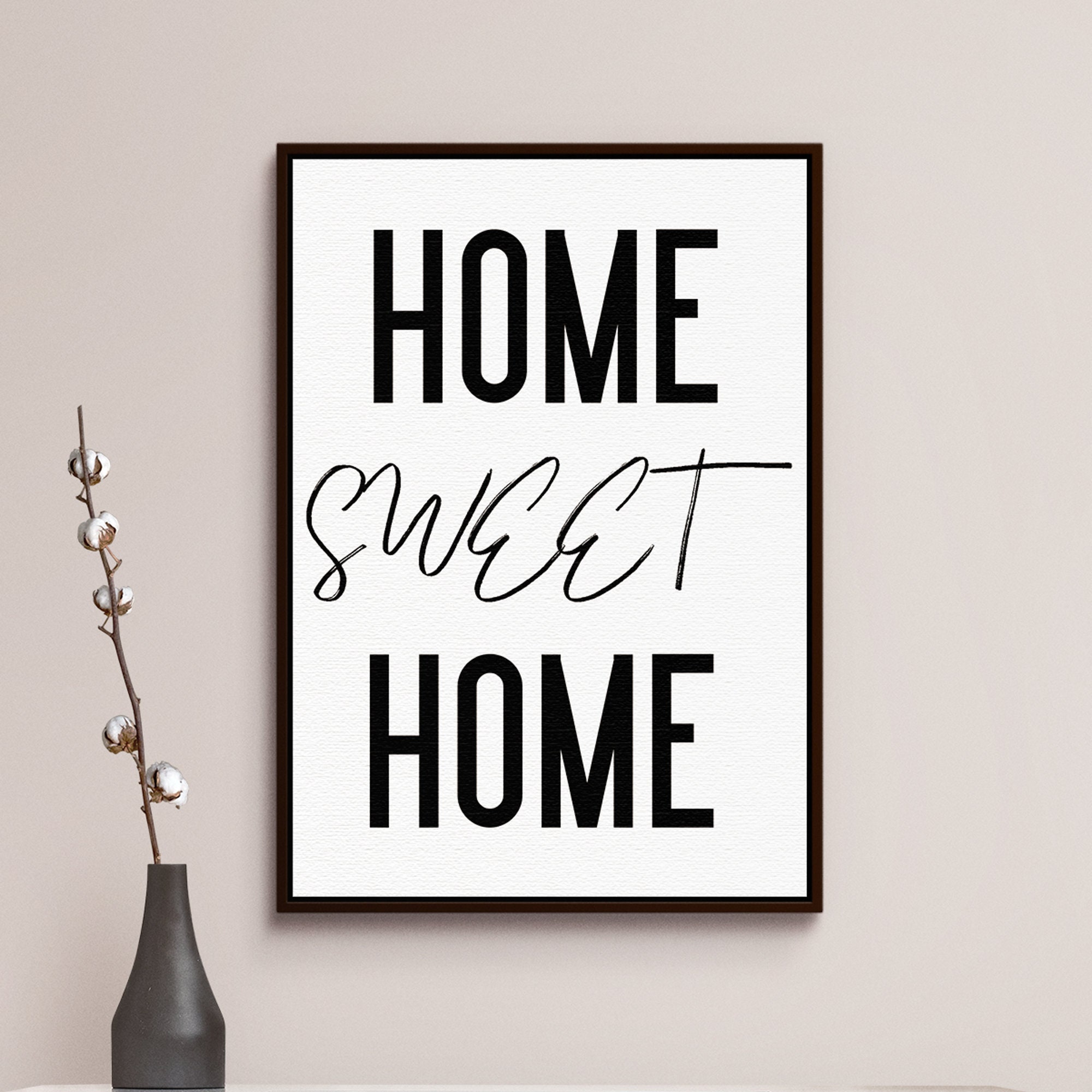 Home Sweet Home Printable Art, Home Decor Wall Art Poster, Typography ...