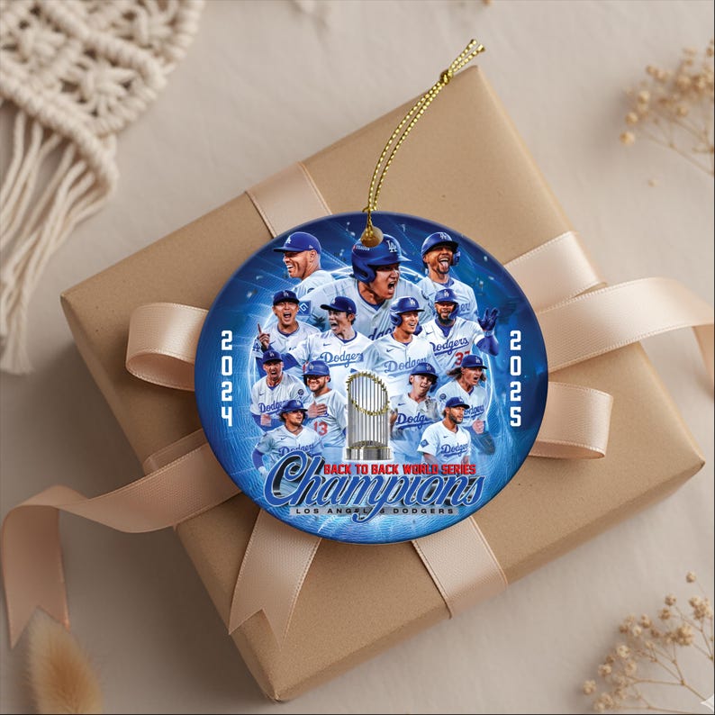 Los Angeles Dodgers World Series Champions 2025 Baseball Ornaments for ...