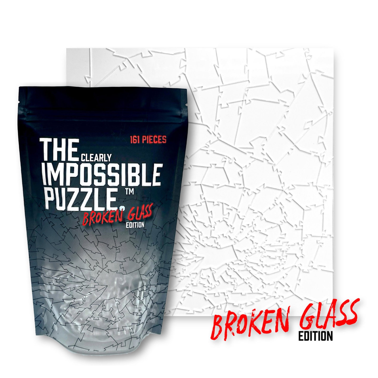 BROKEN GLASS Clear Impossible Jigsaw Puzzle Acrylic 161 Pieces Custom ...
