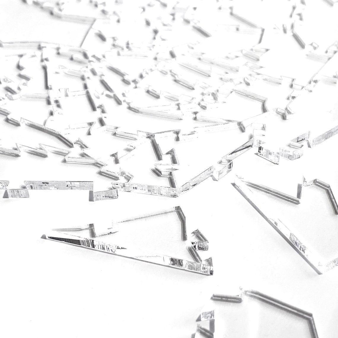 BROKEN GLASS Clear Impossible Jigsaw Puzzle Acrylic 161 Pieces Custom ...