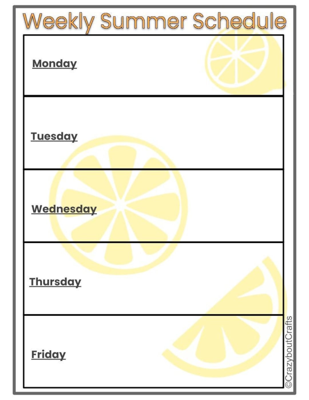EDITABLE Daily and Weekly Schedule and Bucket List for Summer Vacation ...
