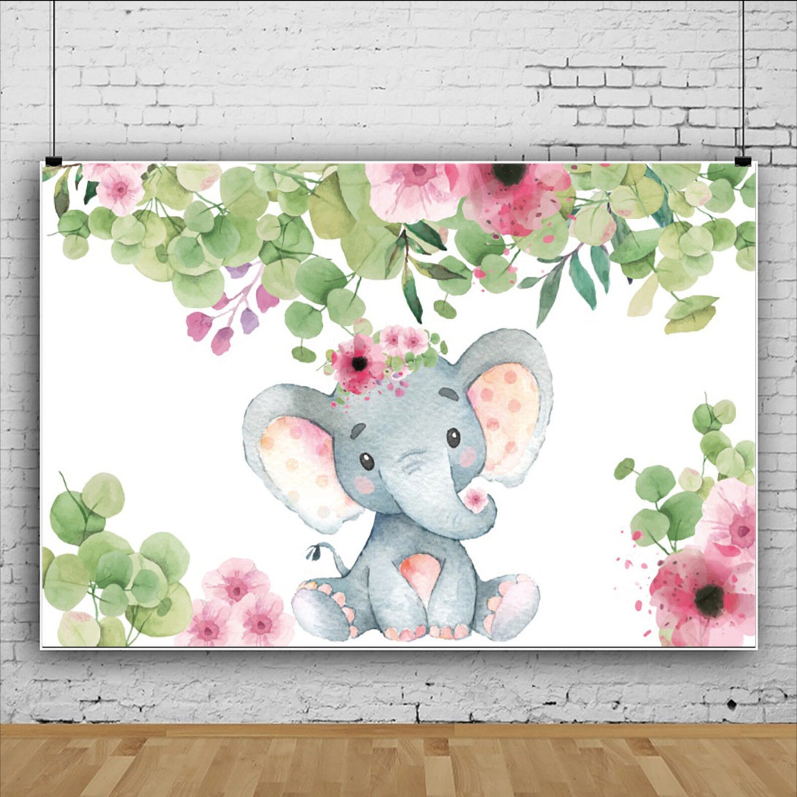 Cute Baby Elephant Backdrop Baby Boy Girl Baby Shower - Etsy Canada