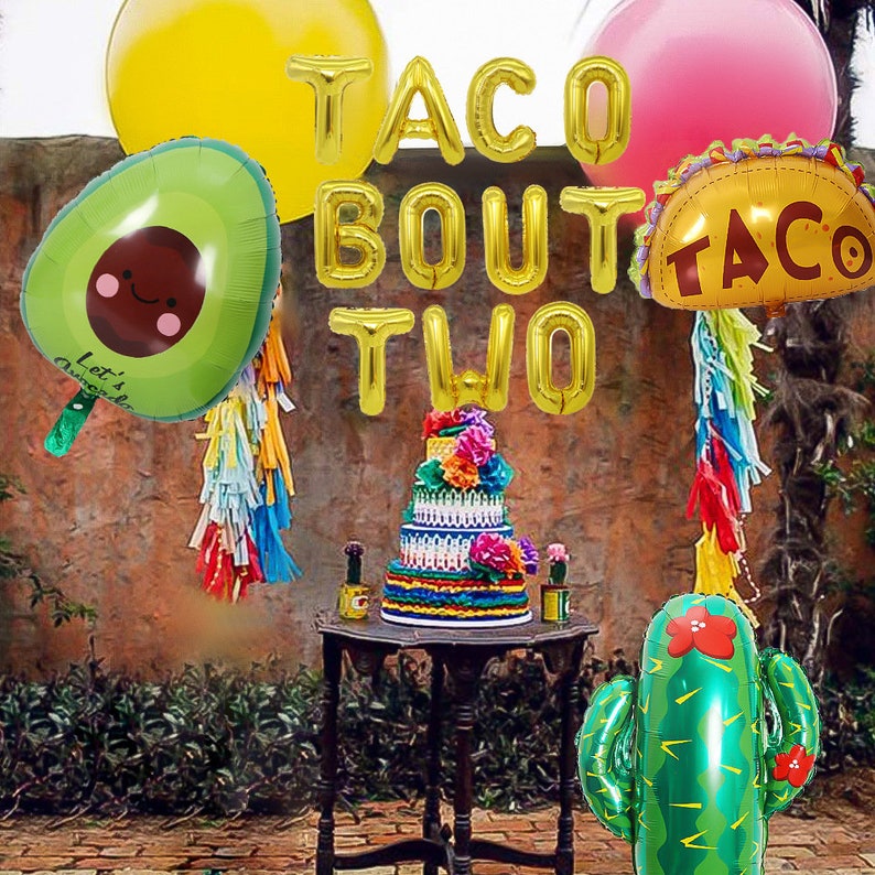 Taco Bout Two Birthdaytaco BOUT TWO Bannertaco Twosday2nd - Etsy