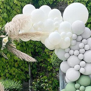 145PCS Retro Sage Green Balloon Garland Arch Kit With White - Etsy