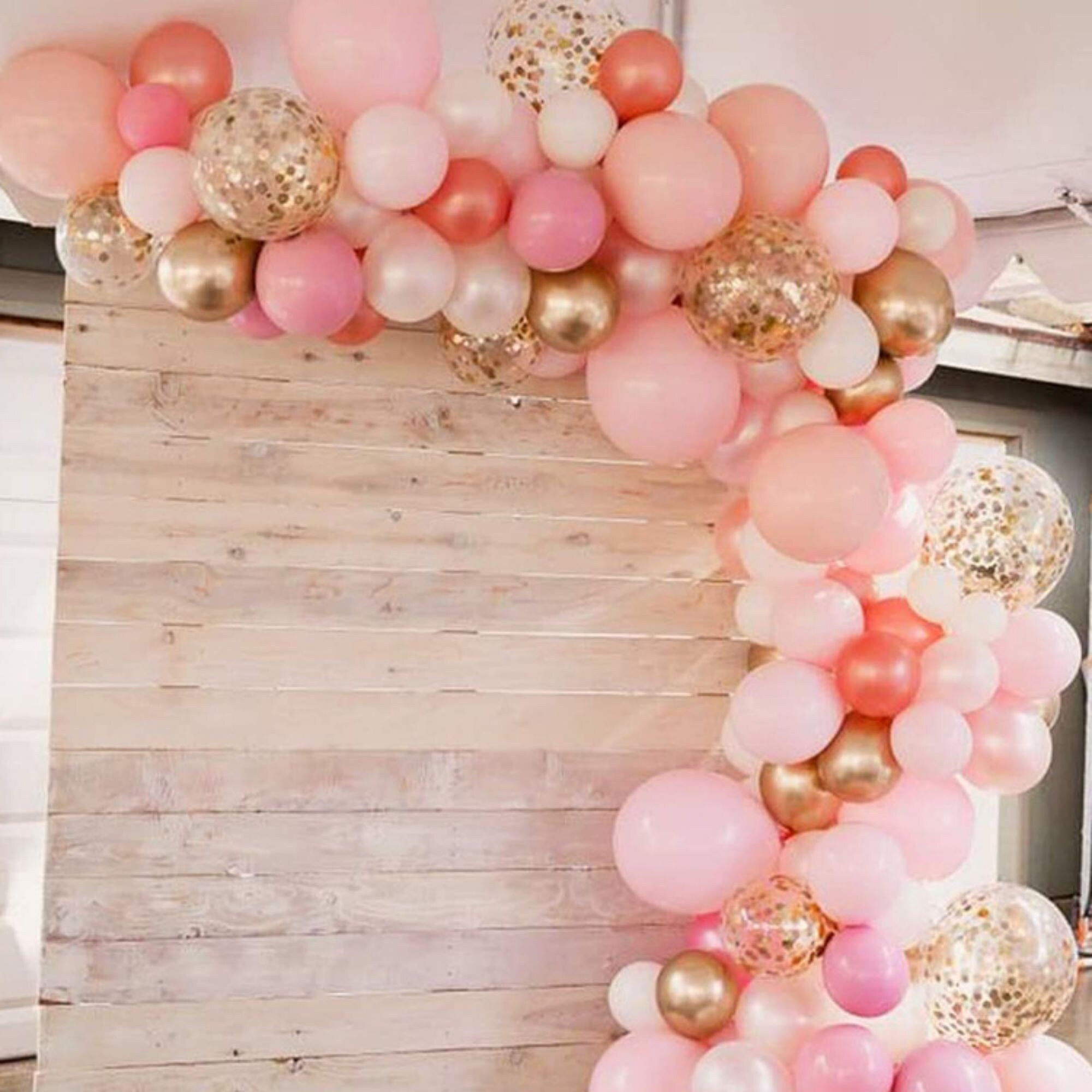 Rose Gold Balloons Garland Kit Metallic Gold Baby Pink Pink | Etsy