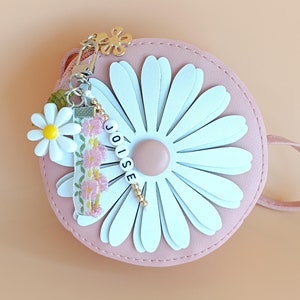 Personalized Girls Daisy Flower Purse, Custom Name Handbag, Kids Little ...