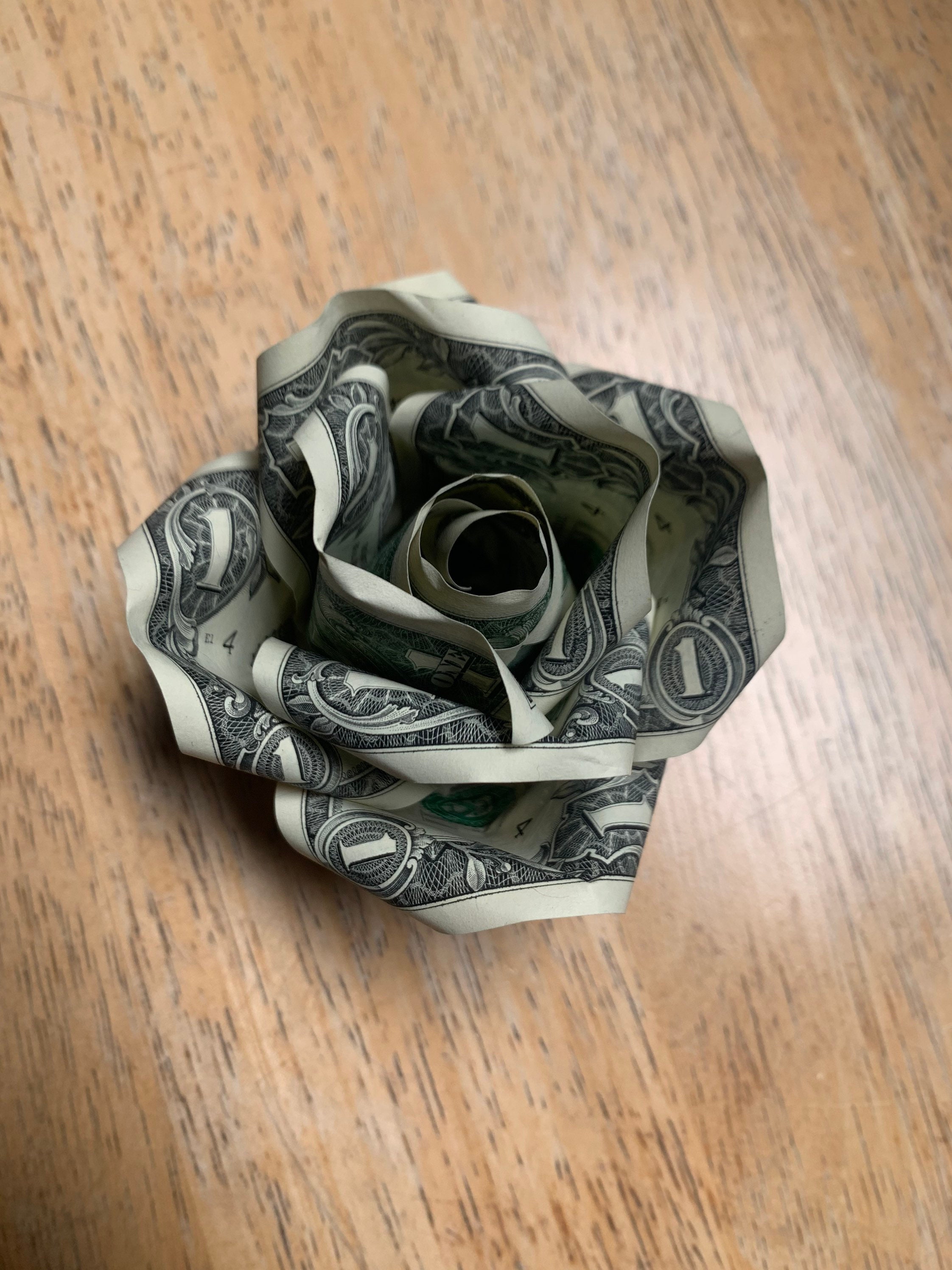 Origami money rose | Etsy