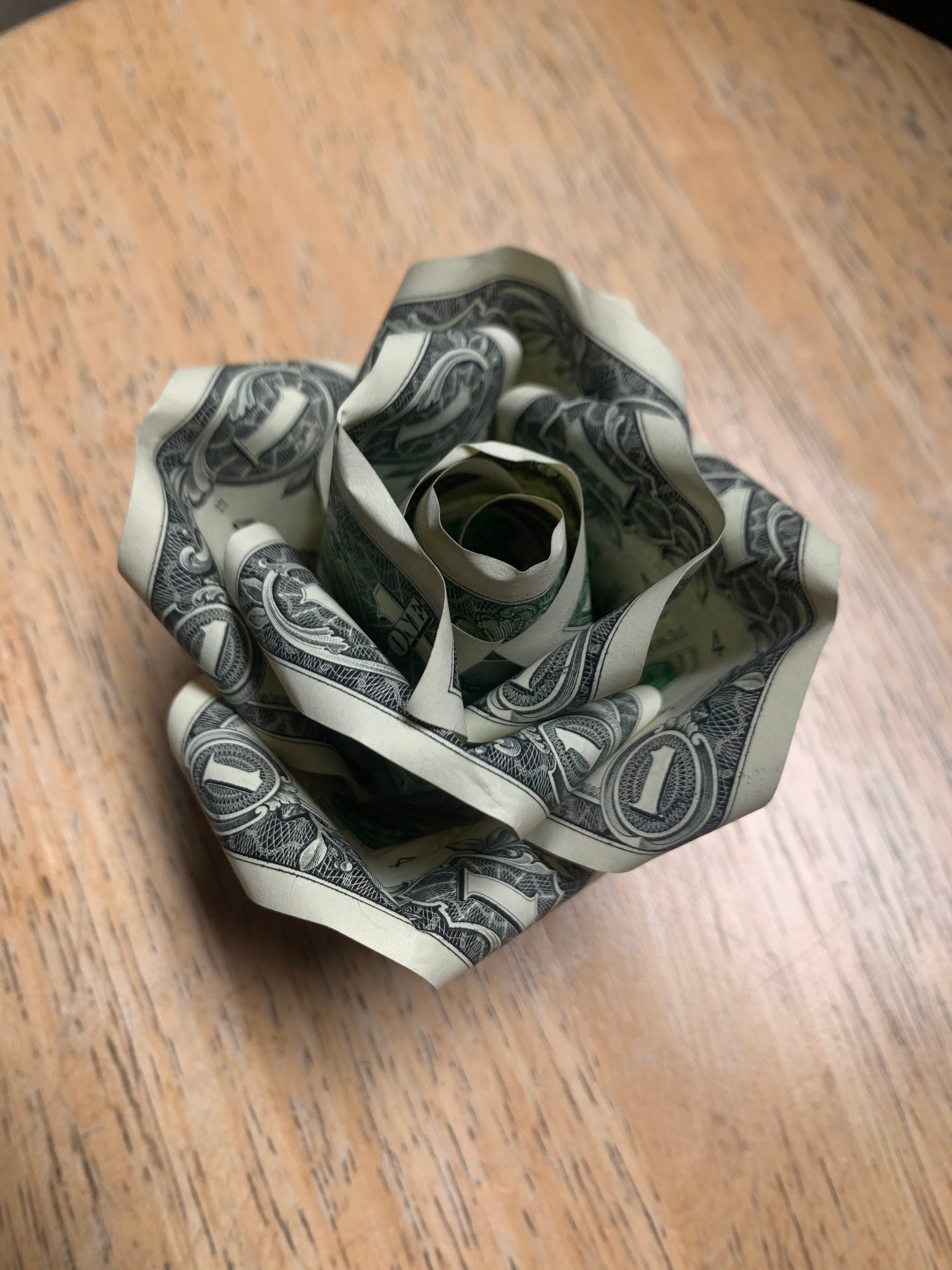 Origami money rose | Etsy