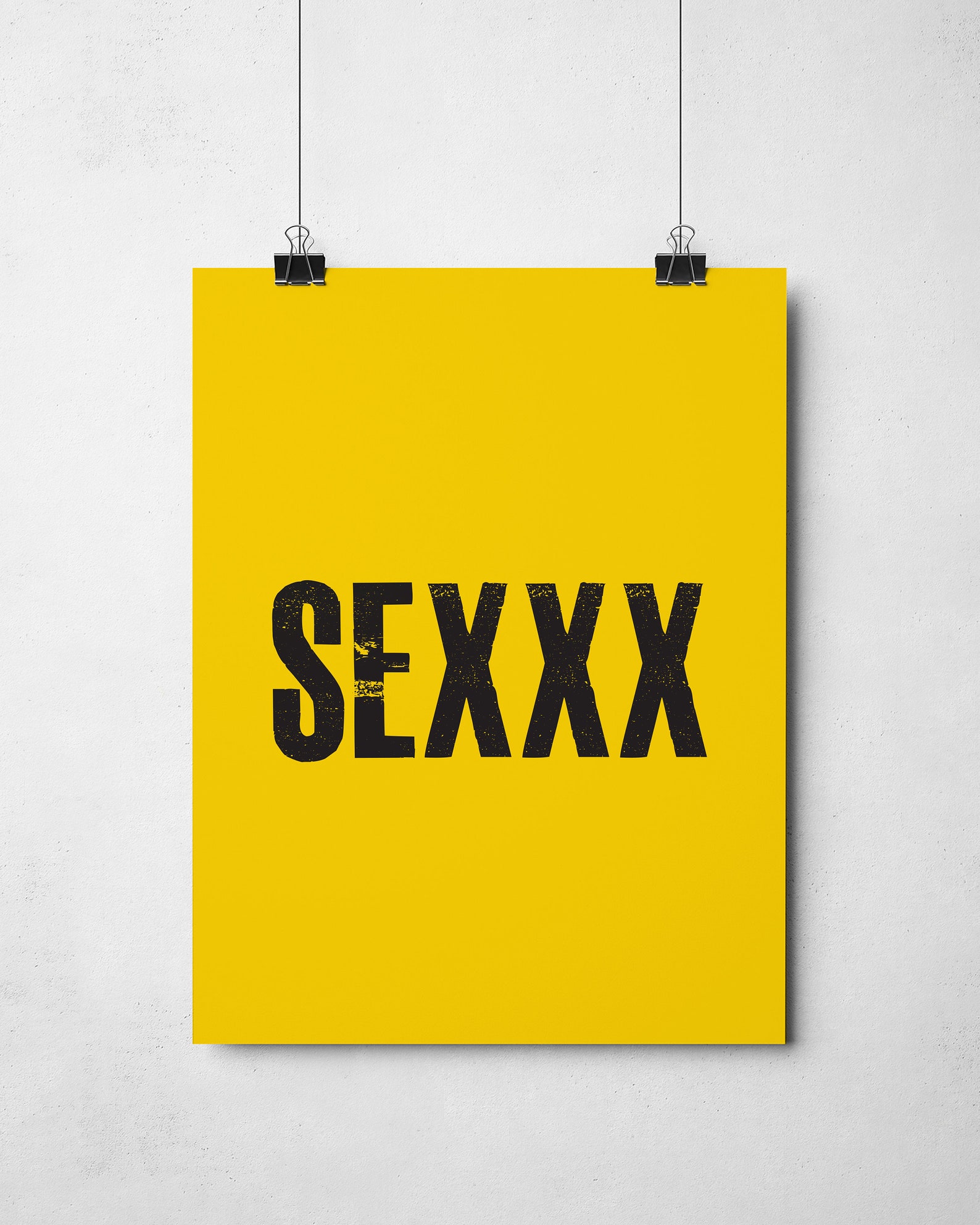 Sex Wall Art Print Gallery Wall Typography X Rated Triple Etsy